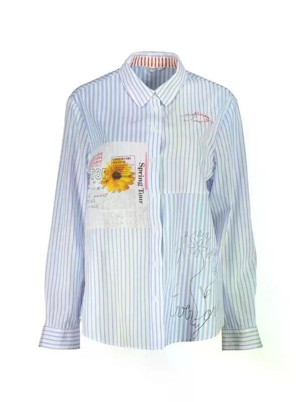 Desigual Striped Patchwork Shirt