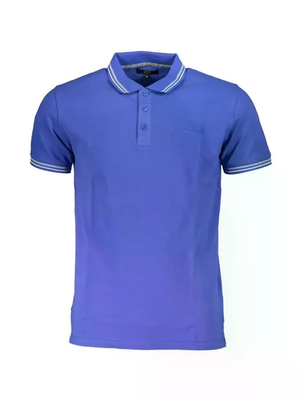 Roberto Cavalli Contrast-trimmed Piqué Polo Shirt - Blue