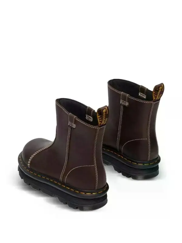 Dr. Martens Zebzag Rigger Contrast-stitch Leather Ankle Boots