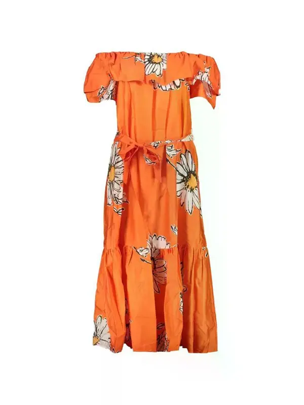 Desigual Floral-print Tiered Midi Dress