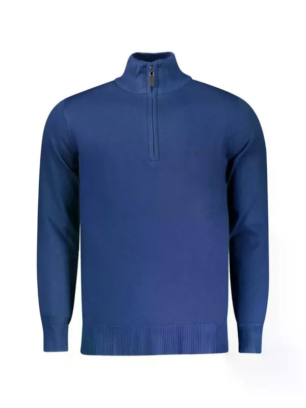 COVERI MOVING Quarter-zip Fine-knit Pullover