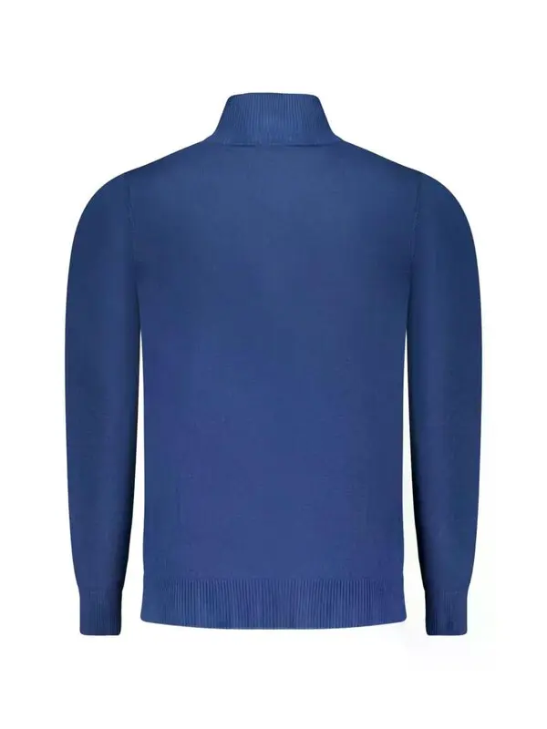 COVERI MOVING Quarter-zip Fine-knit Pullover