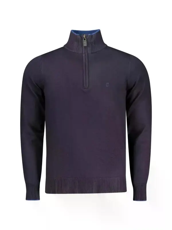 COVERI MOVING Zip-fastening Fine-knit Sweater