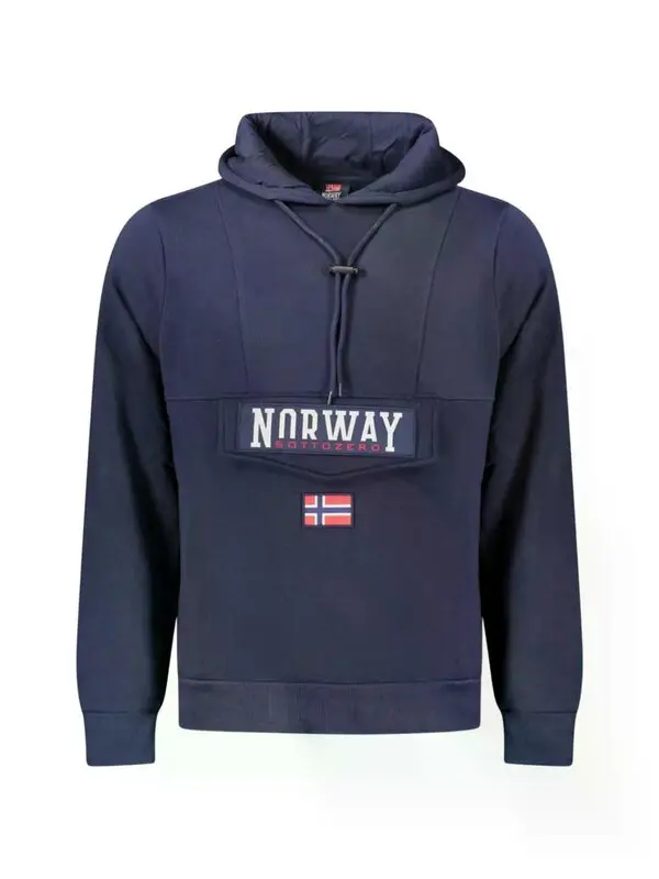 NORWAY 1963 Logo-patch Drawstring Hoodie