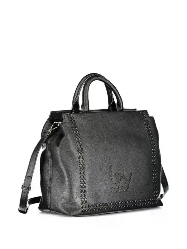 Byblos Stud-embellished Tote Bag With Logo Detail - Black