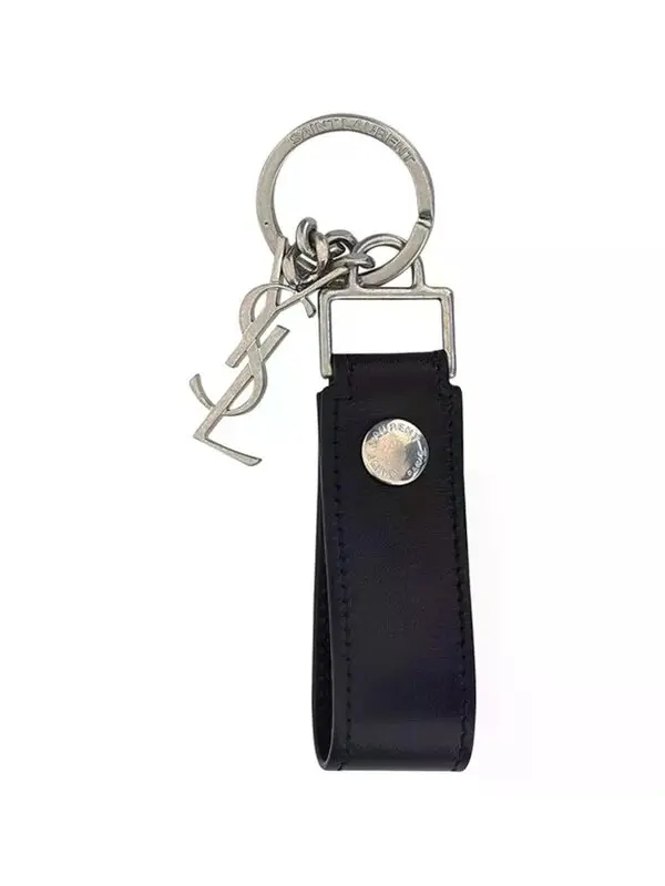 Saint Laurent Cassandre Leather Keychain