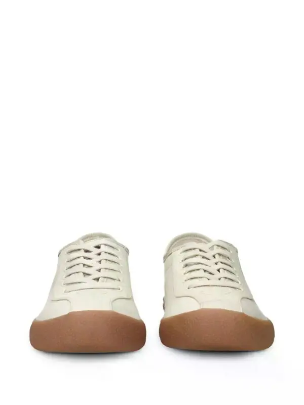 THE ROW Lace-up Canvas Sneakers - Neutrals