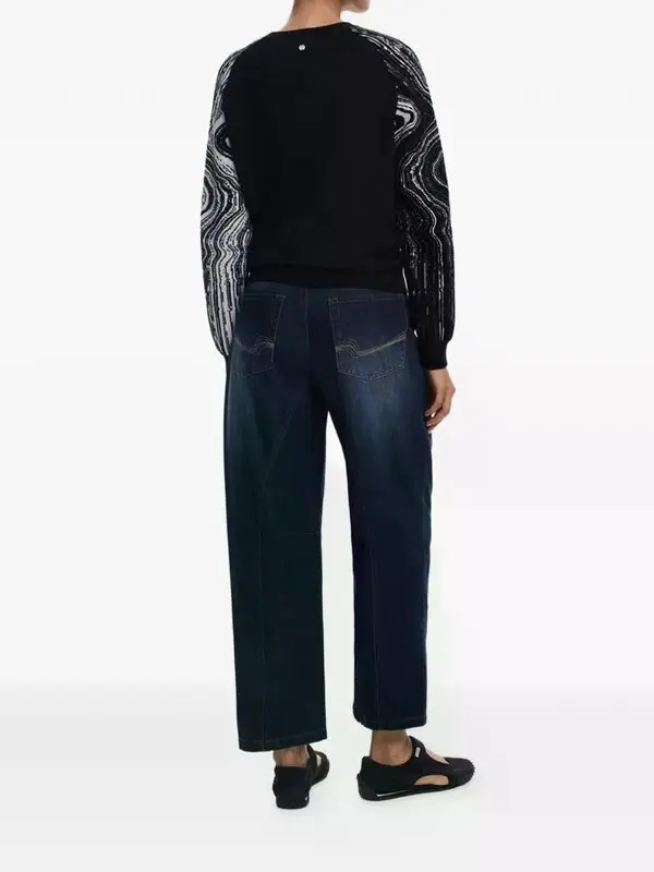 Desigual Marbled Jumper With Raglan Sleeves