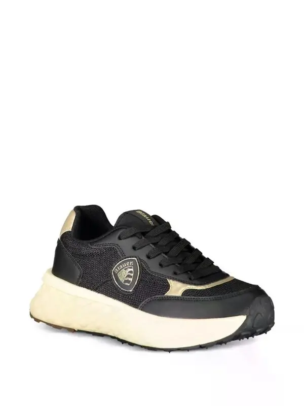 BLAUER. Logo-patch Sneakers - Black