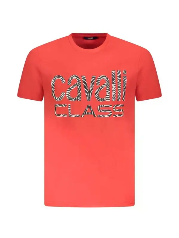 Roberto Cavalli Logo-print Zebra-pattern T-shirt - Orange