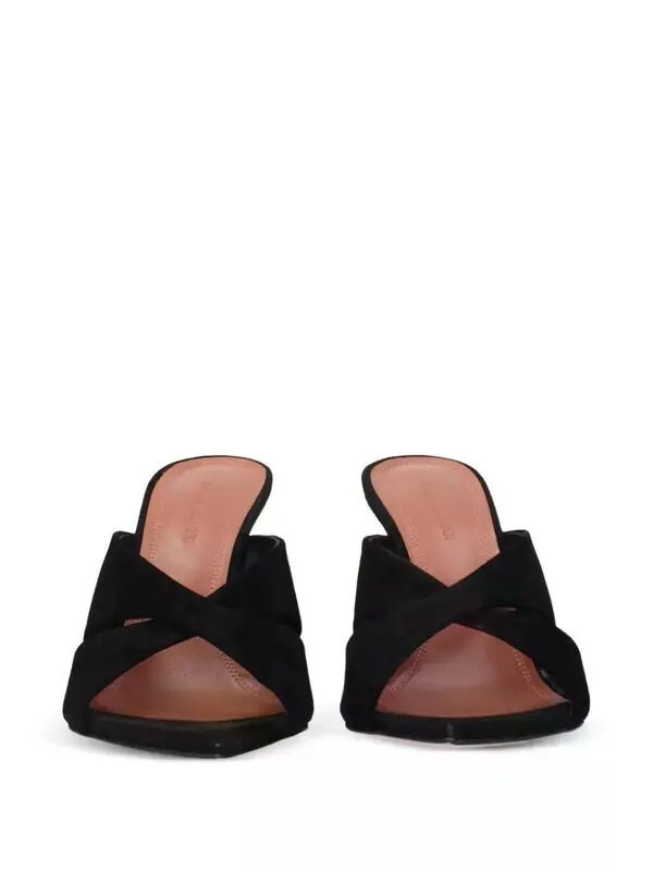 Amina Muaddi Open Toe Heeled Mules