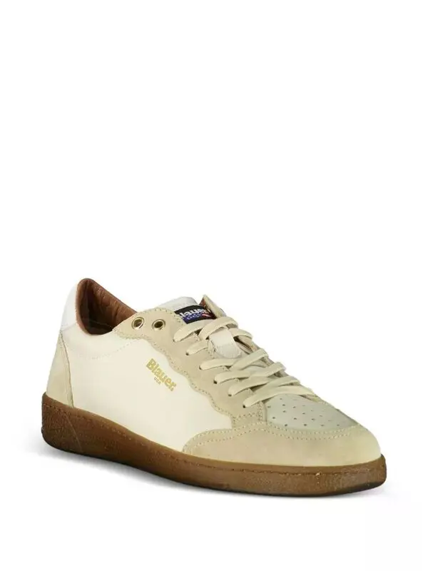 BLAUER. Suede Panelled Sneakers - Neutrals