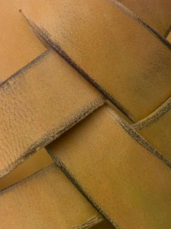 Prada Antiqued Leather Crisscross Sandals - Neutrals