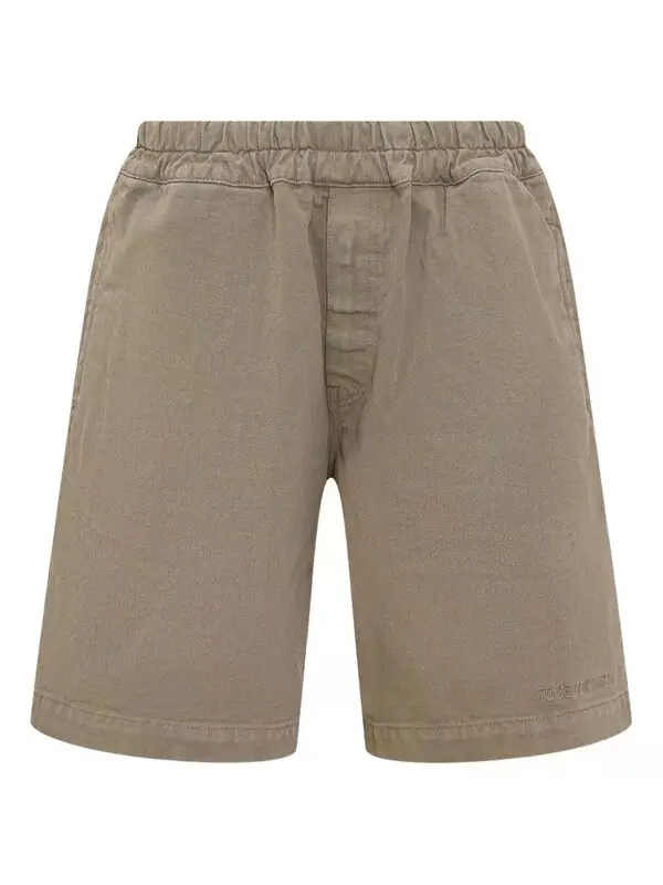14BROS Elastic-waistband Short - Neutrals