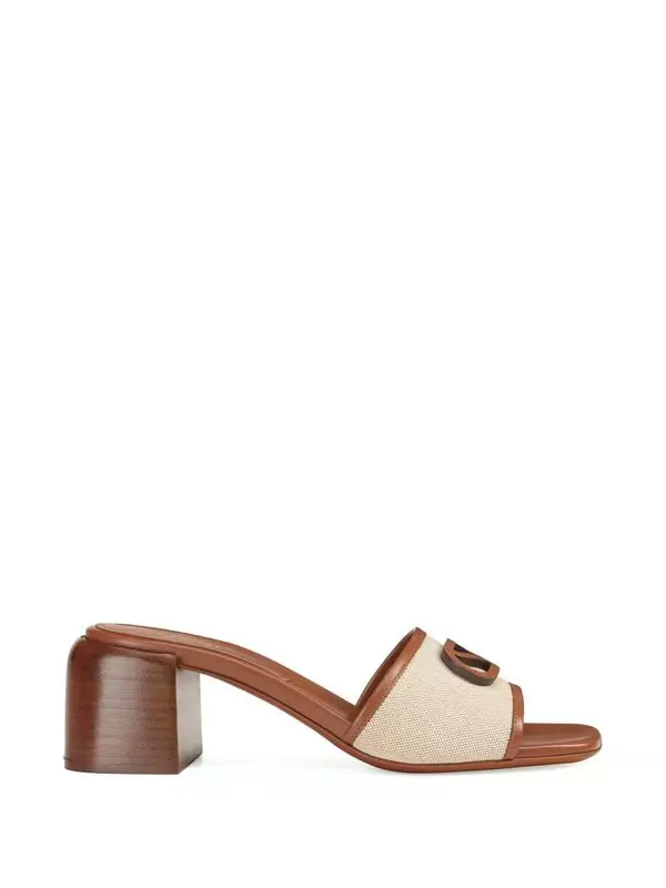 SERGIO ROSSI Logo-appliqué Block Heel Sandals