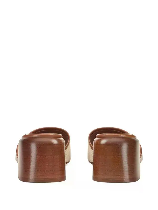 SERGIO ROSSI Logo-appliqué Block Heel Sandals