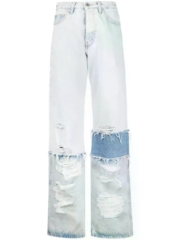 Heron Preston Patchwork Straight-leg Jeans