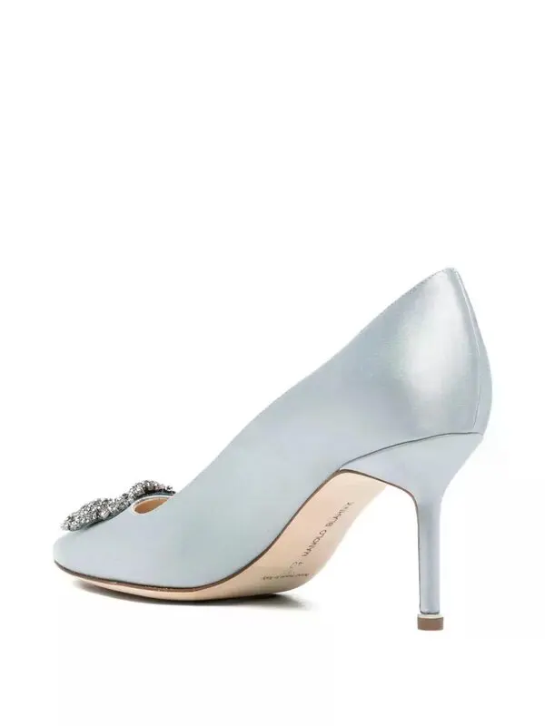 Manolo Blahnik Hangisi Crystal Embellished Pumps