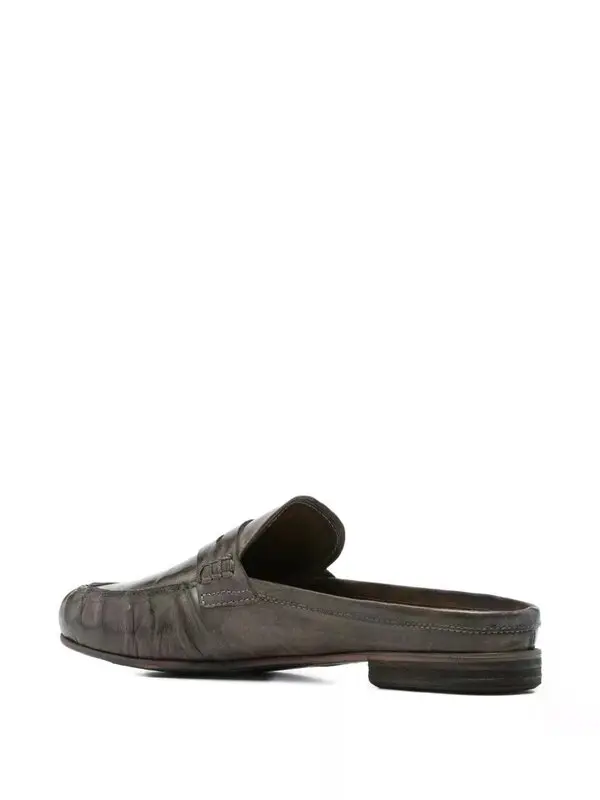 LEQARANT Leather Penny Mules