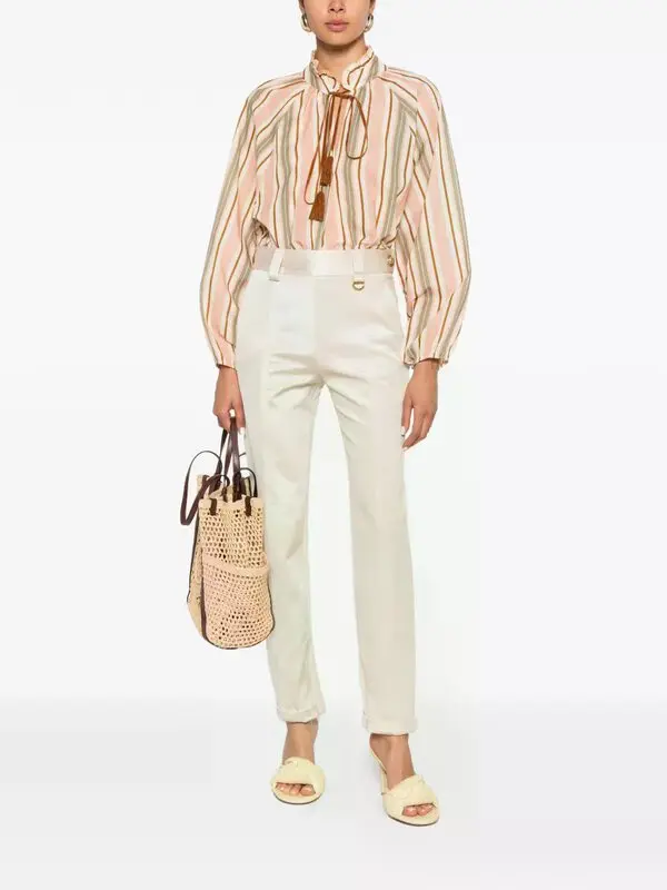 Chloé Satin-finish Trousers With D-ring