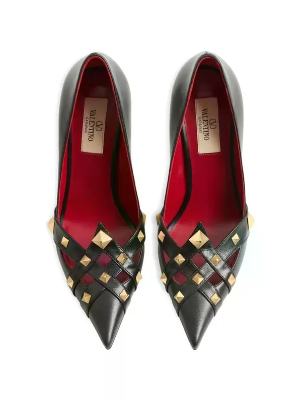 Valentino Garavani Studded Leather Pumps - Black