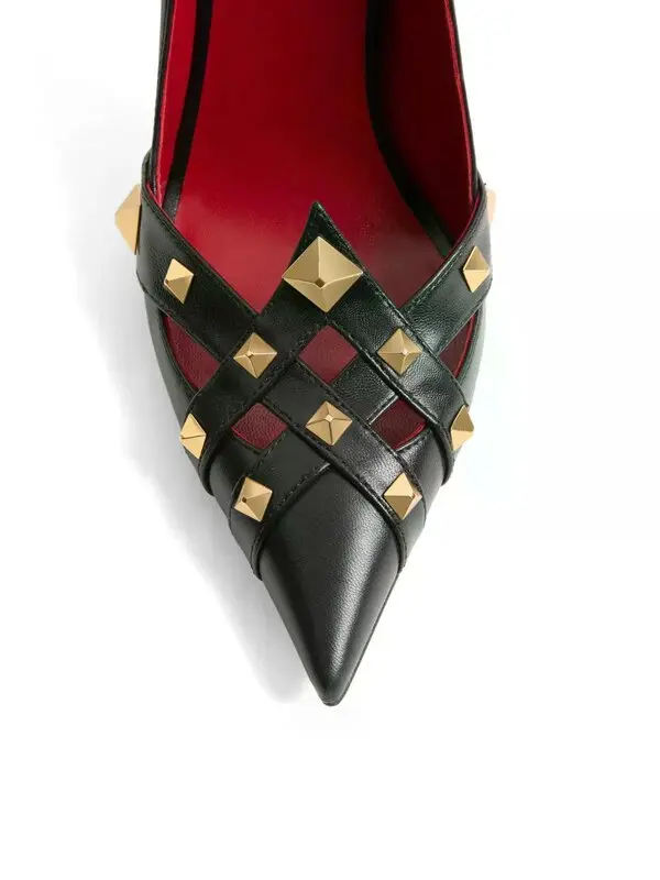 Valentino Garavani Studded Leather Pumps - Black