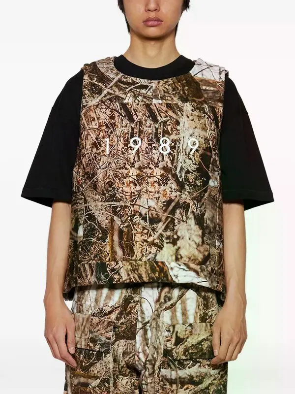 1989 STUDIO Camouflage-pattern Vest