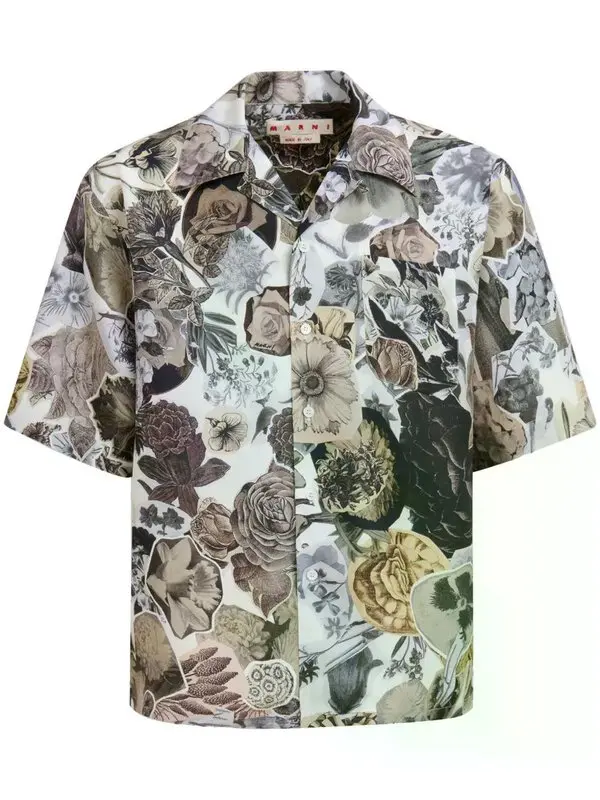 Marni Floral-print Silk Shirt