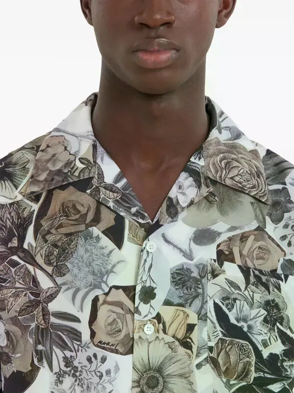 Marni Floral-print Silk Shirt