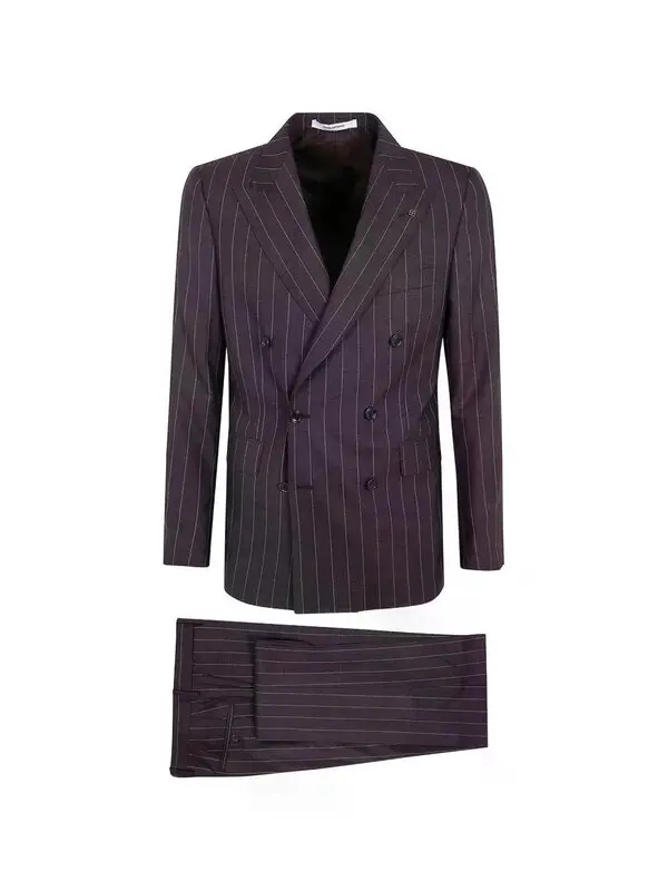 Tagliatore Pinstripe Double-breasted Suit - Grey