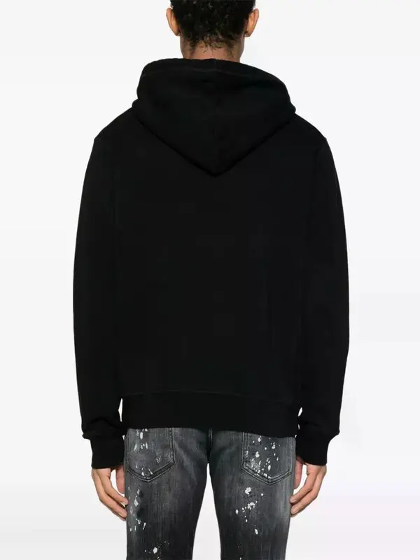 Dsquared2 Logo-print Cotton Hoodie - Black