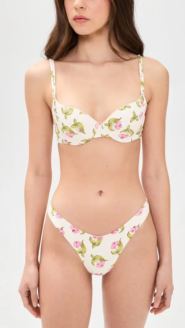 Frankies Bikinis Dove Bikini Bottoms - Cherry Picked