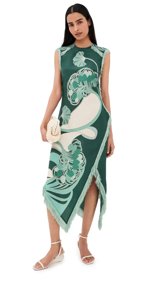 La DoubleJ Scarf Silk Dress - Blooming Tulip Placee