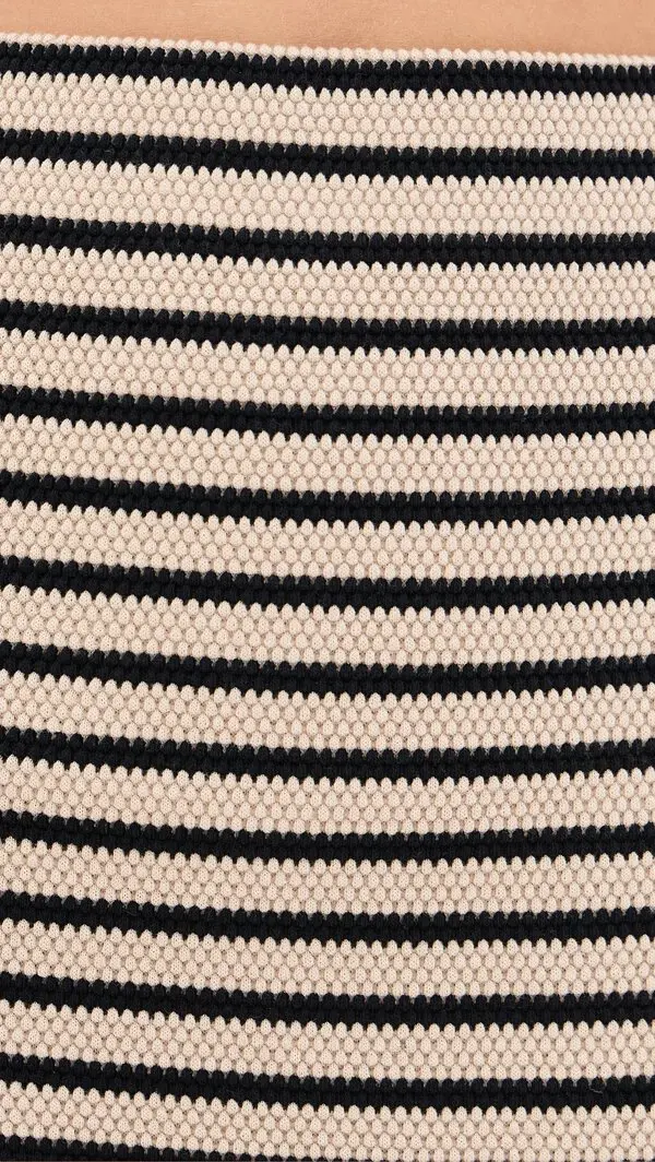 Z Supply Striped Knit Midi Skirt - Putty