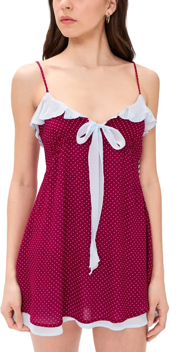 Frankies Bikinis Picnic Hour Chiffon Mini Dress - Tuscany