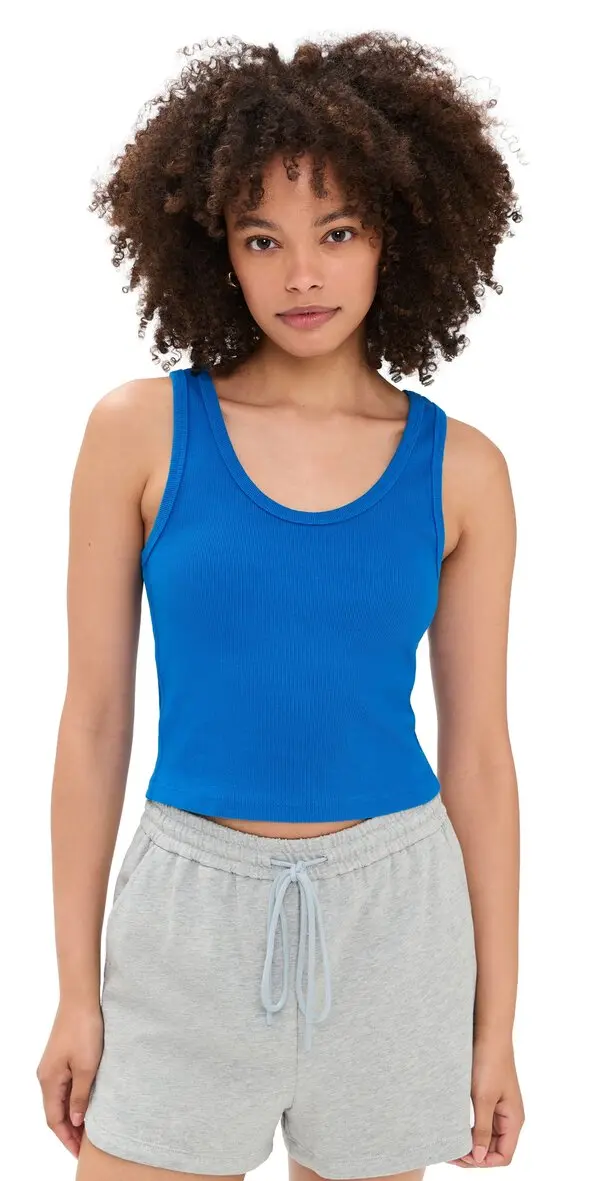 PERFECTWHITETEE Structured Rib Tank - Cobalt