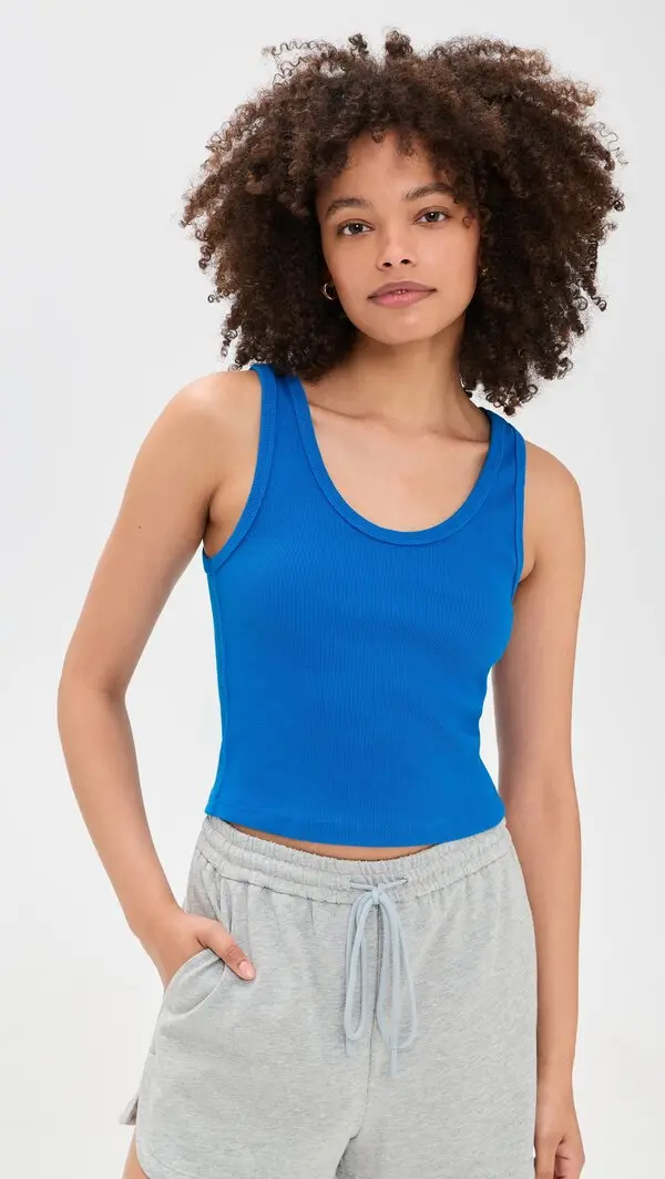PERFECTWHITETEE Structured Rib Tank - Cobalt
