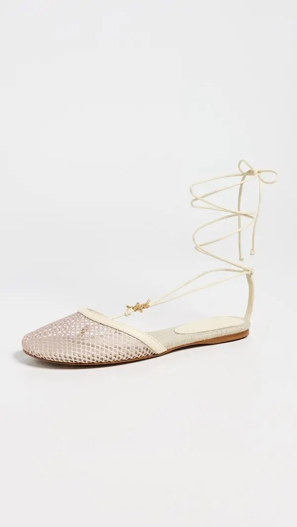 Farm Rio Sea Lace Up Mules