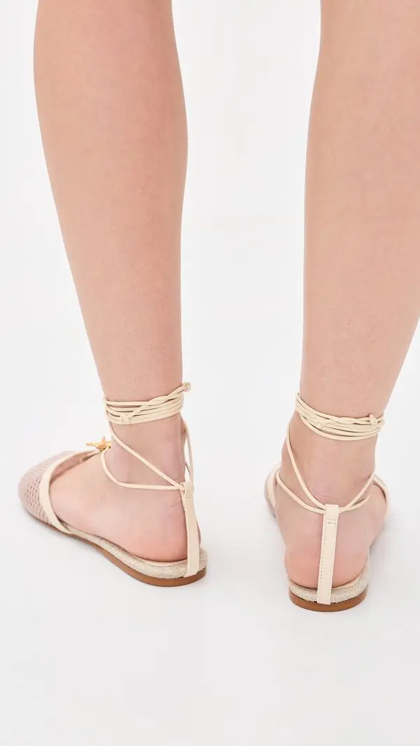 Farm Rio Sea Lace Up Mules