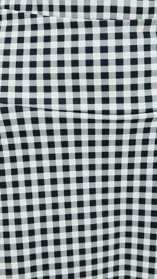 RHONE Gingham Check Sport Skort - Black Gingham