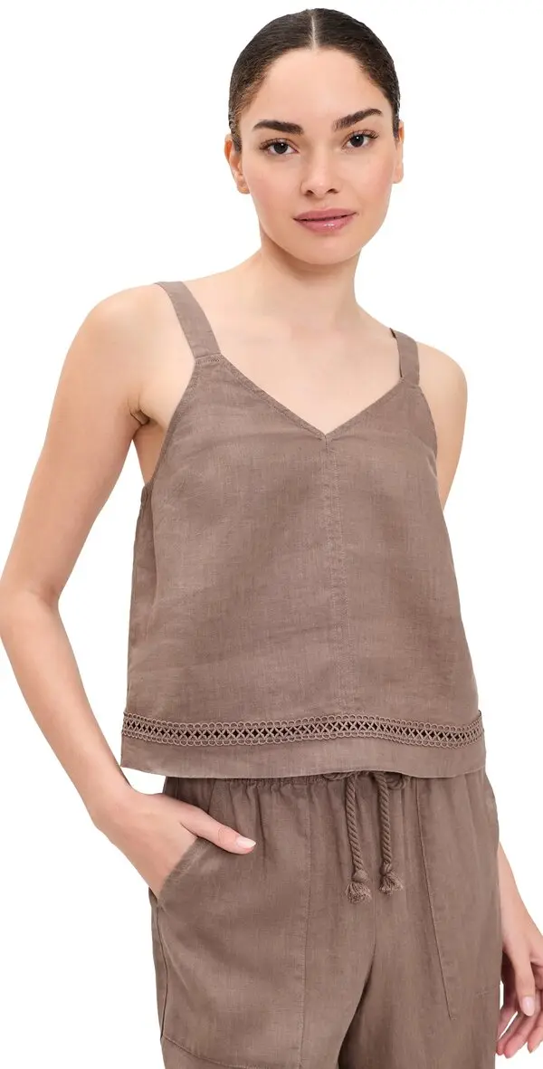 Splendid Stella Linen Tank - Wicker