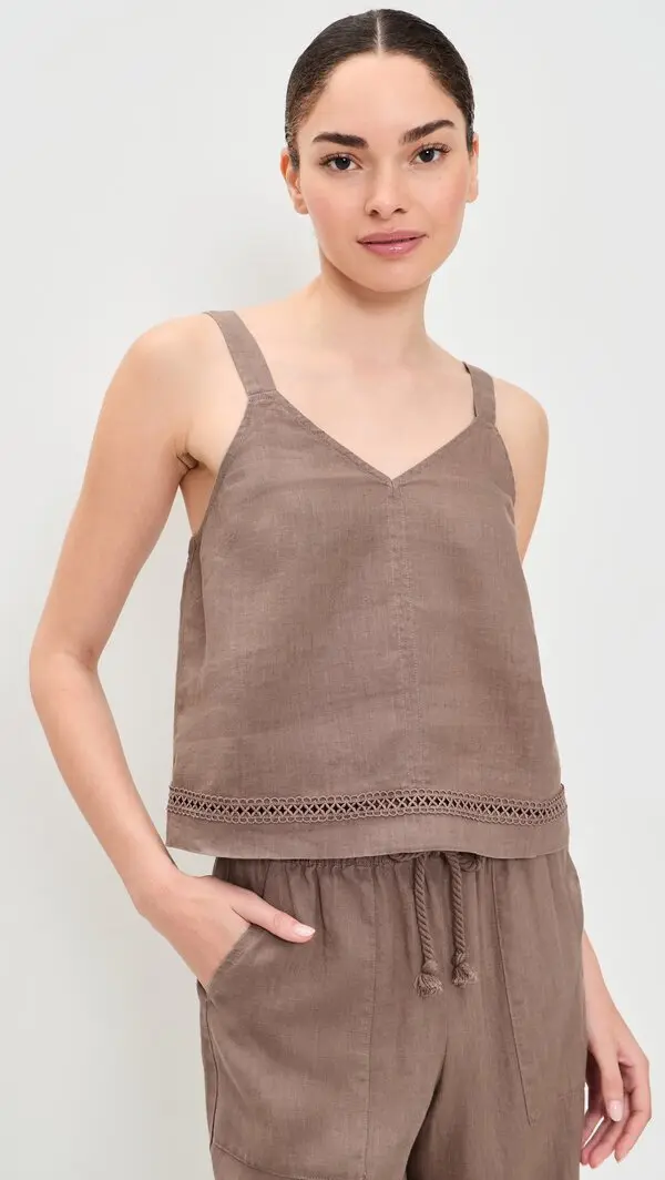 Splendid Stella Linen Tank - Wicker