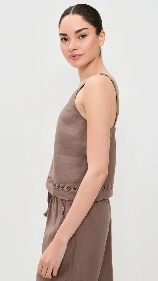 Splendid Stella Linen Tank - Wicker