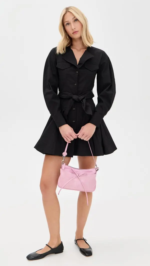 GANNI Stretch Mini Shirt Dress