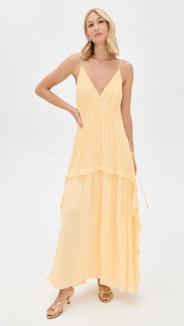 DRESS TO Ruffle-trim Maxi Dress