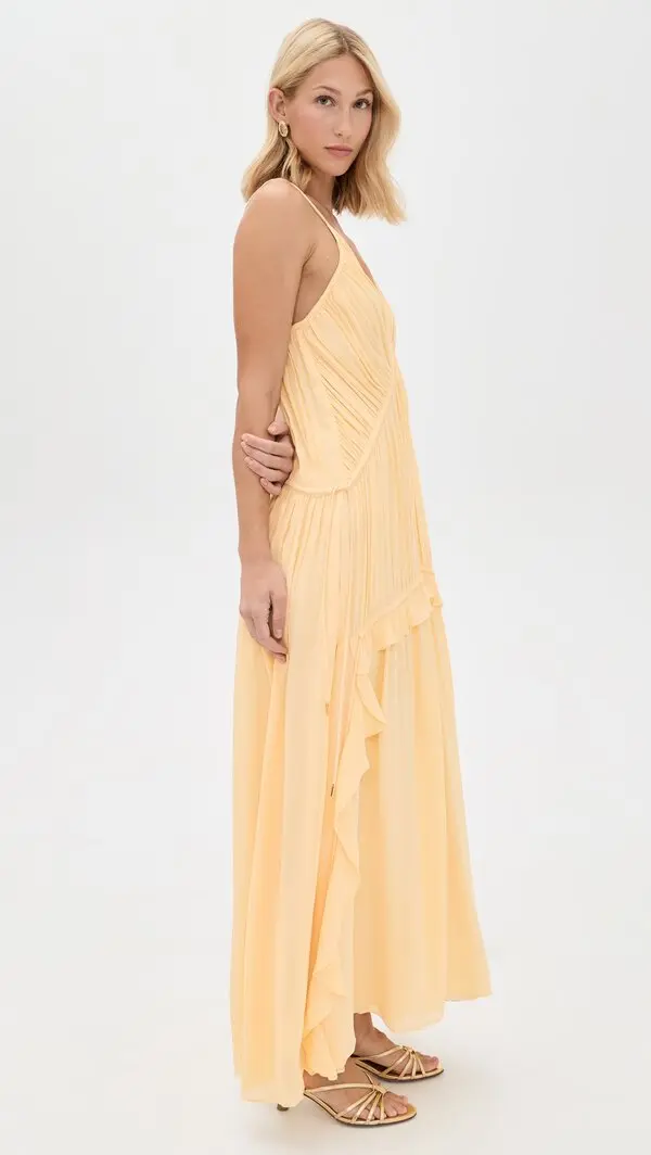 DRESS TO Ruffle-trim Maxi Dress