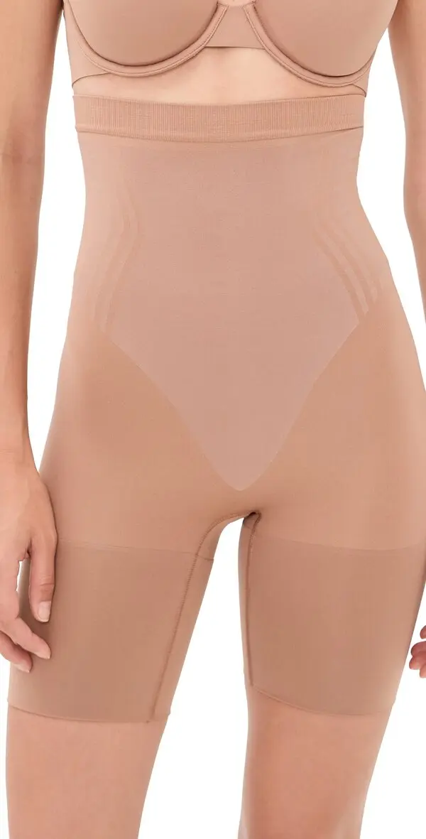 Spanx Sculpt Gofigure Mid Thigh Shorts - Cinnamon