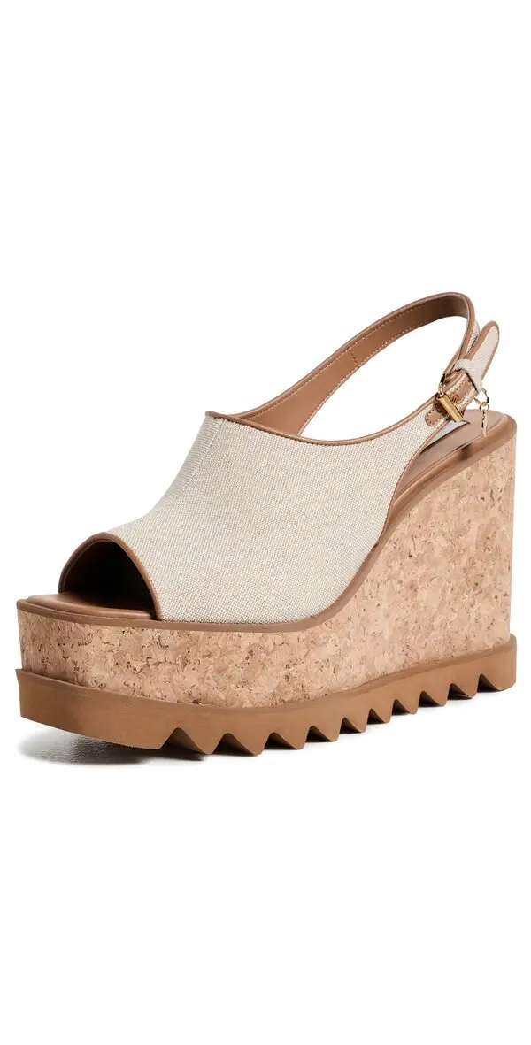Stella McCartney Slingback Wedge Sandals