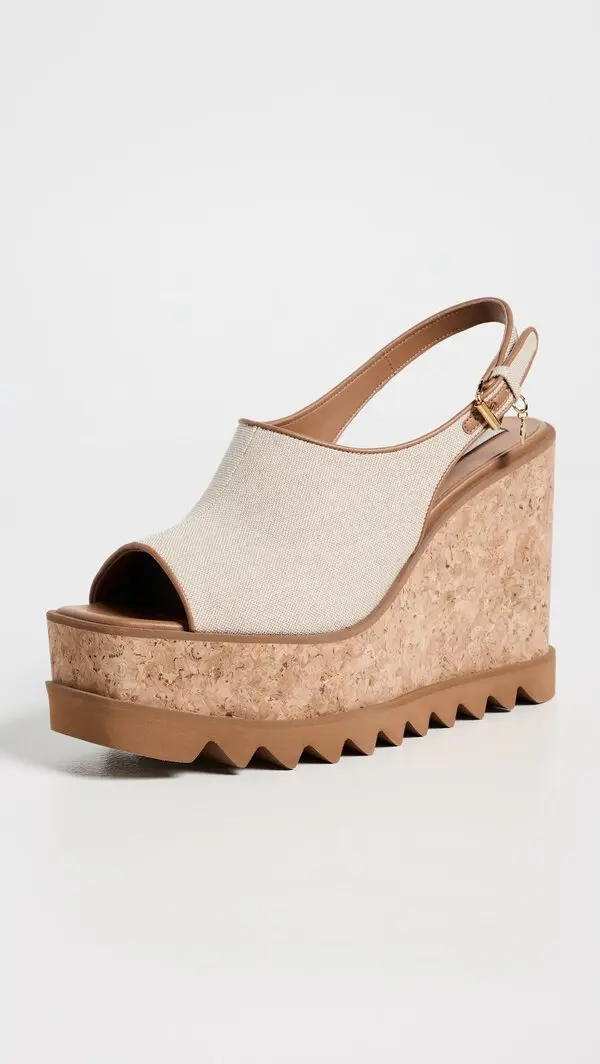 Stella McCartney Slingback Wedge Sandals