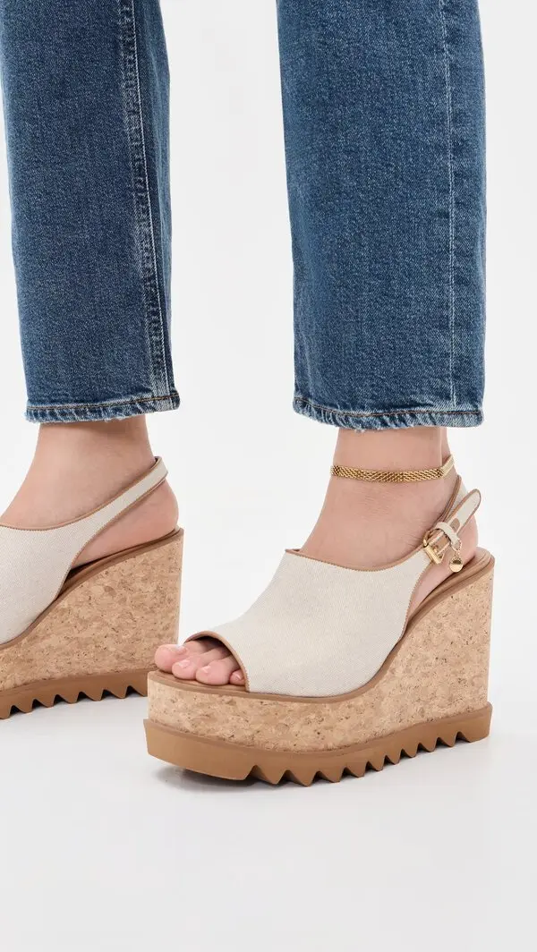 Stella McCartney Slingback Wedge Sandals